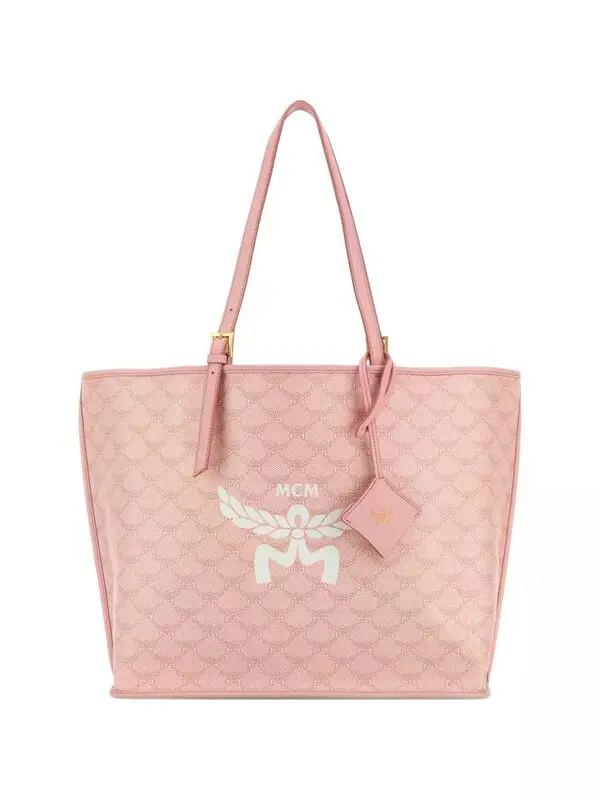 Mcm Himmel Printed Shoulder Bag - Pink