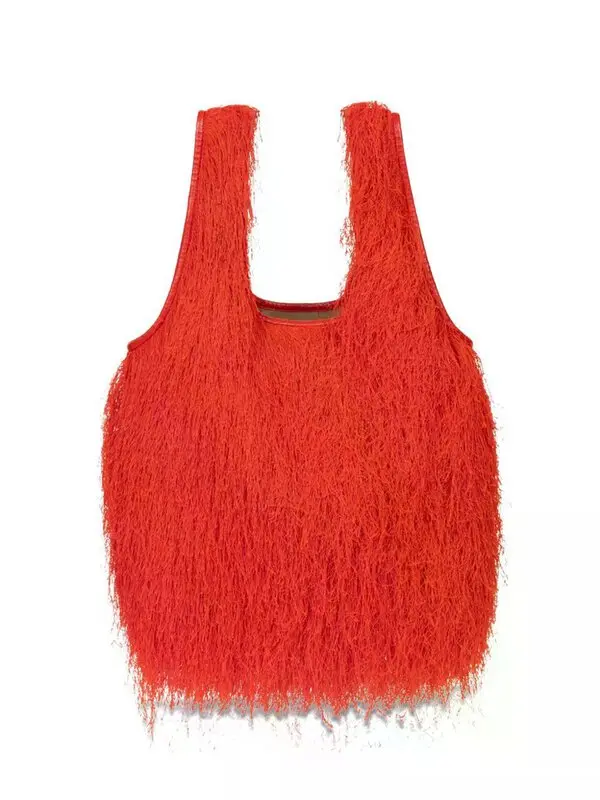 Dries Van Noten Mini Ruffled Tote Bag - Red