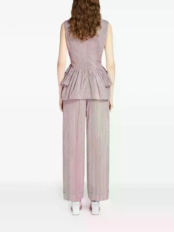 Dries Van Noten Ruffled Peplum Top - Neutrals