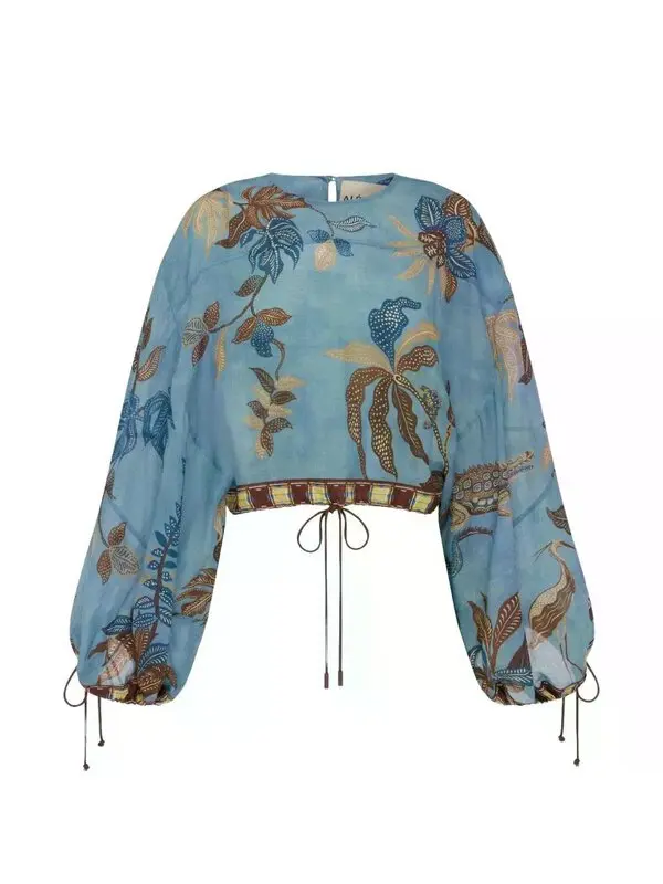 ALEMAIS Georgie Floral Blouse - Blue