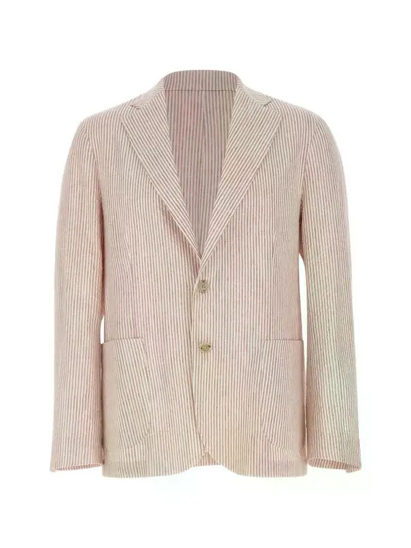 BARBA NAPOLI Easy J Striped Patch-pocket Blazer - Neutrals