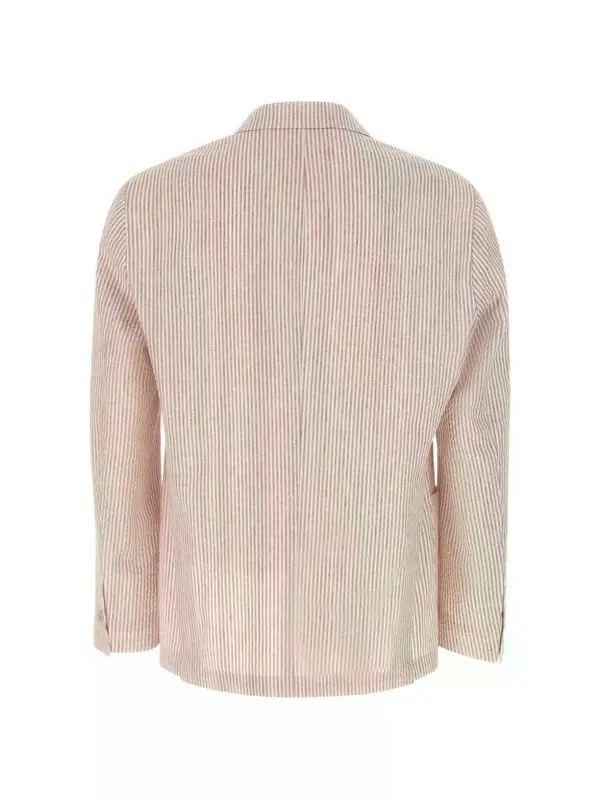 BARBA NAPOLI Easy J Striped Patch-pocket Blazer - Neutrals