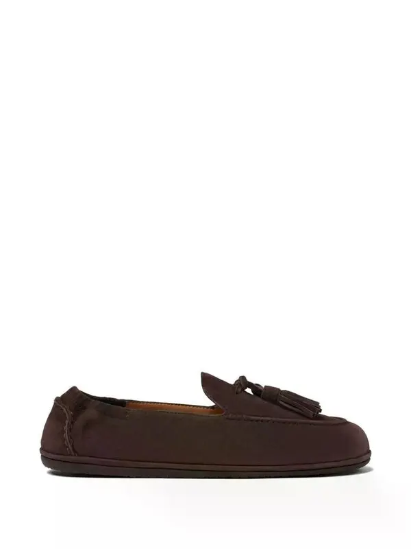 SCAROSSO Anais Tassel Loafers - Brown