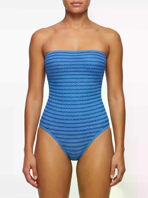 Seafolly Textured Bandeau One-piece Swimsuit