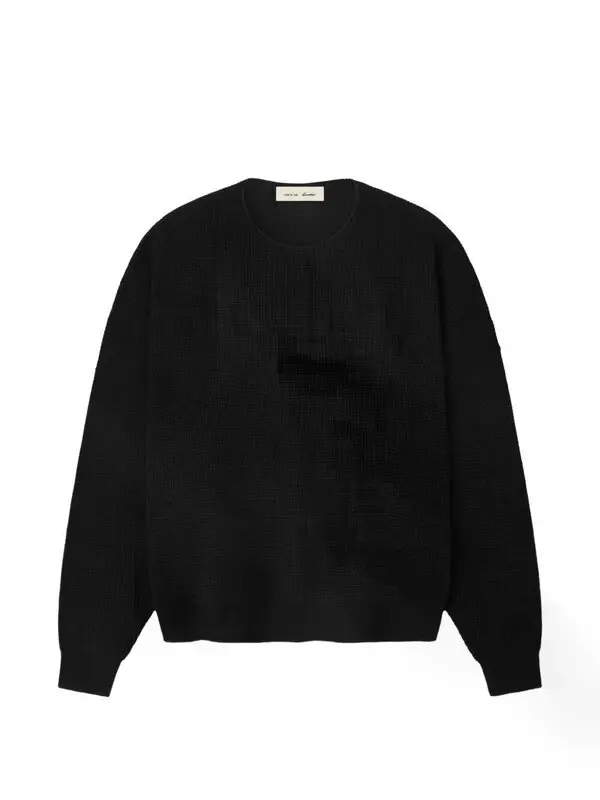 Fear Of God Waffle-knit Sweater - Black