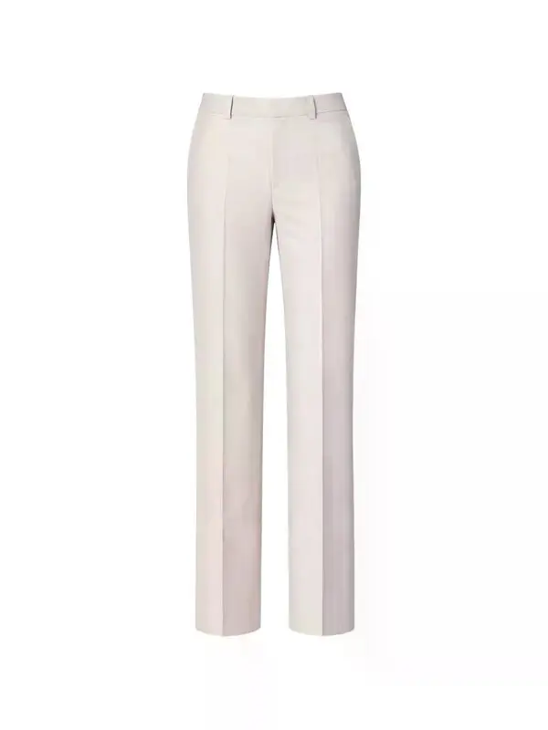 Victoria Beckham Pressed-crease Wide-leg Trousers - Neutrals