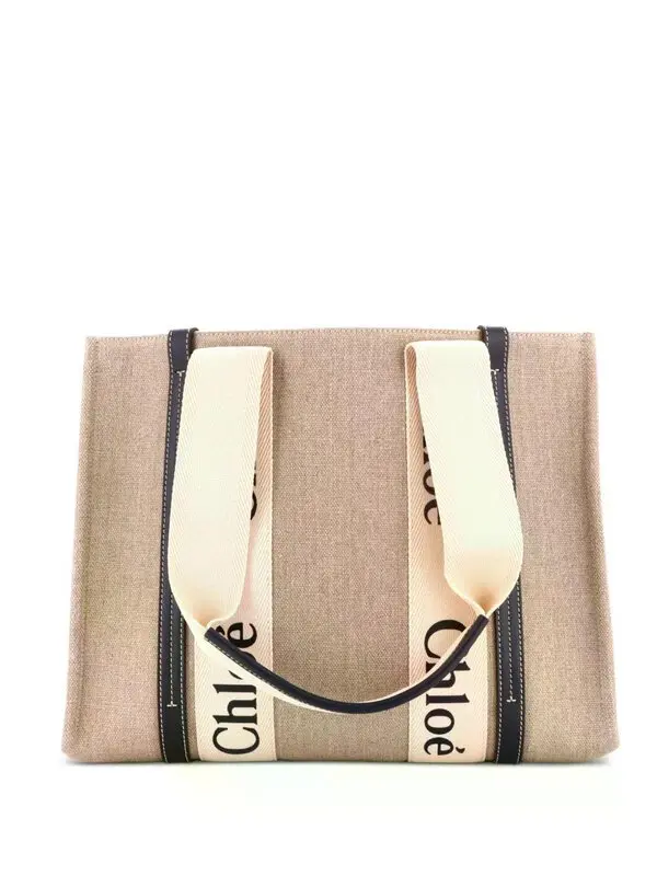 Chloé Woody Canvas Medium Tote Bag