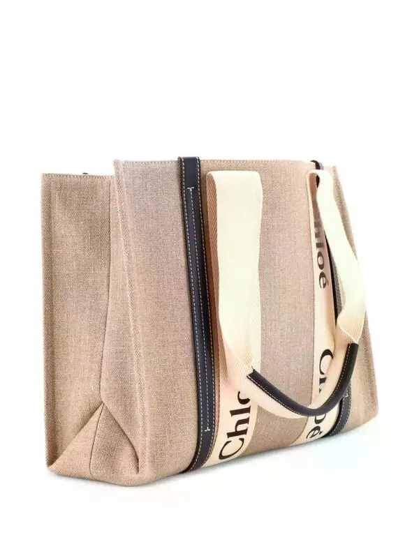 Chloé Woody Canvas Medium Tote Bag