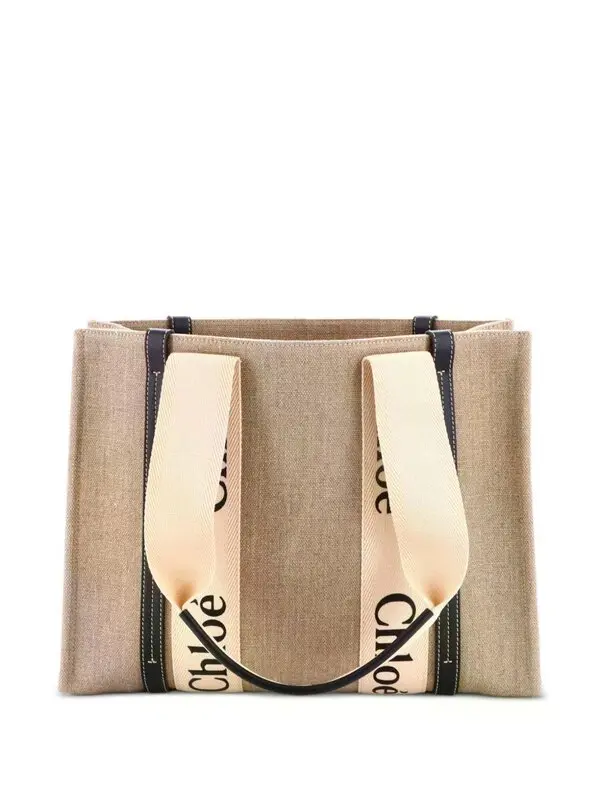 Chloé Woody Canvas Medium Tote Bag