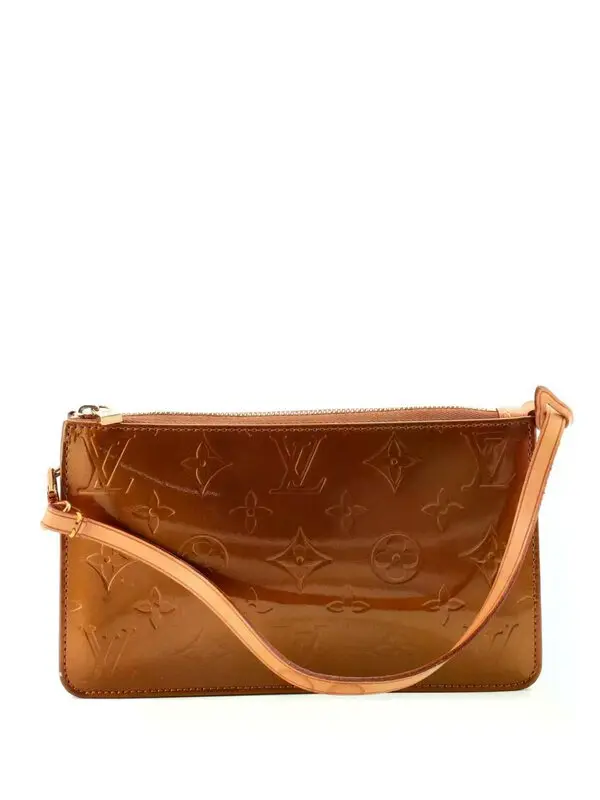 LOUIS VUITTON Lexington Pochette Monogram Vernis Clutch Bag - Brown