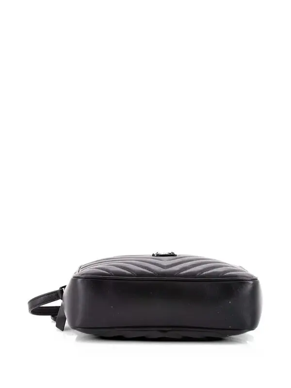 Saint Laurent Lou Camera Bag Matelasse Chevron Leather Small - Black