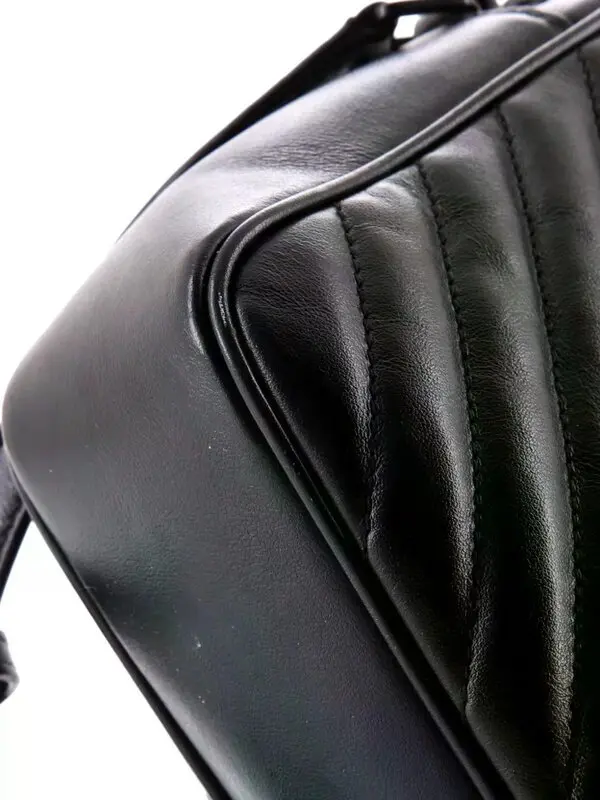 Saint Laurent Lou Camera Bag Matelasse Chevron Leather Small - Black