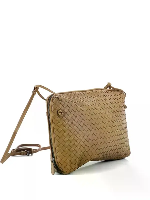 Bottega Veneta Nodini Intrecciato Nappa Medium Crossbody Bag - Brown