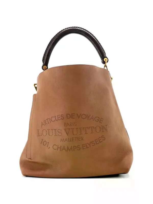 LOUIS VUITTON Voyage Bagatelle Leather Hobo Bag - Brown