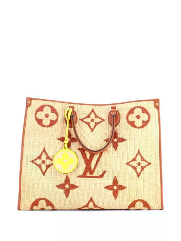 LOUIS VUITTON Onthego Gm Raffia Tote - Brown