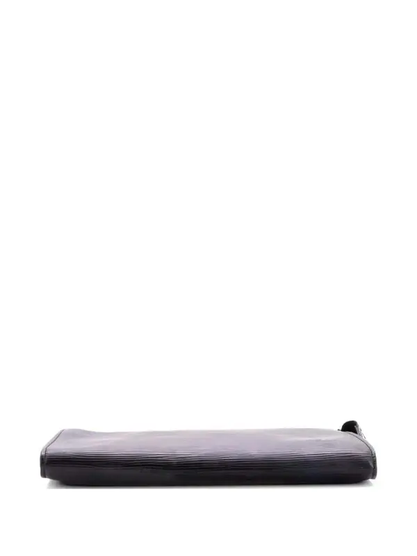 LOUIS VUITTON Pochette Accessoires Epi Leather Clutch Bag - Black