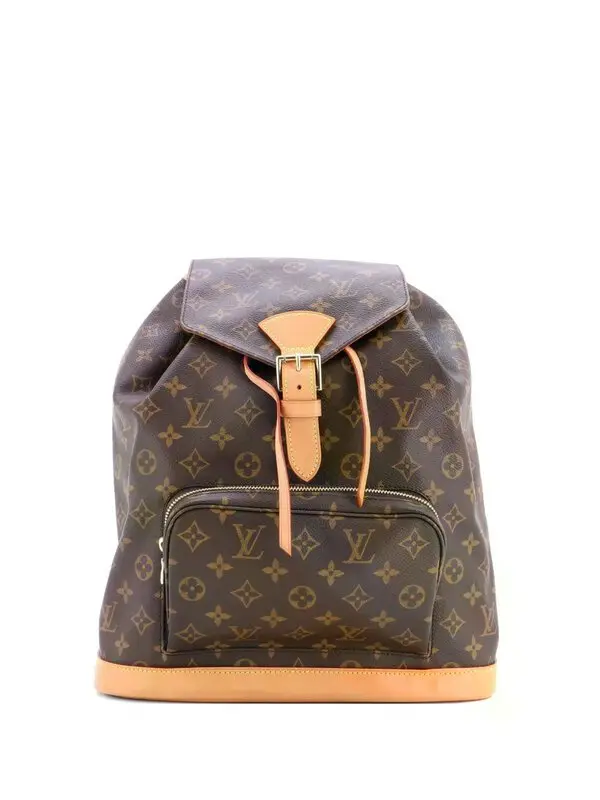 LOUIS VUITTON Vintage Montsouris Monogram Canvas Gm Backpack - Brown