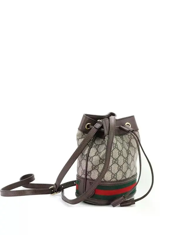 Gucci Ophidia Gg Coated Canvas Mini Bucket Bag - Brown