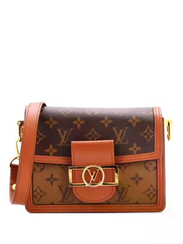 LOUIS VUITTON Dauphine Reverse Monogram Canvas Mini Crossbody Bag - Brown
