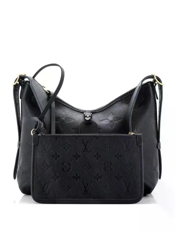 LOUIS VUITTON Carryall Monogram Empreinte Giant Pm Hobo Bag - Black