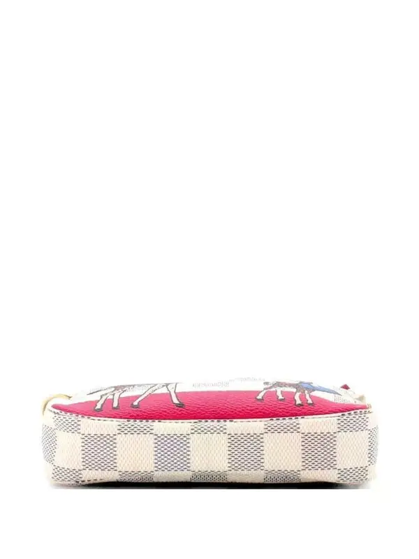 LOUIS VUITTON Pochette Accessoires Limited Edition Damier Mini Clutch - Pink
