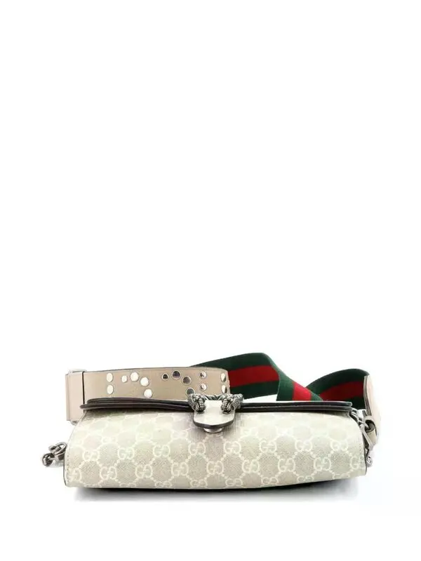 Gucci Dionysus East-west Flap Bag Gg Coated Canvas Small