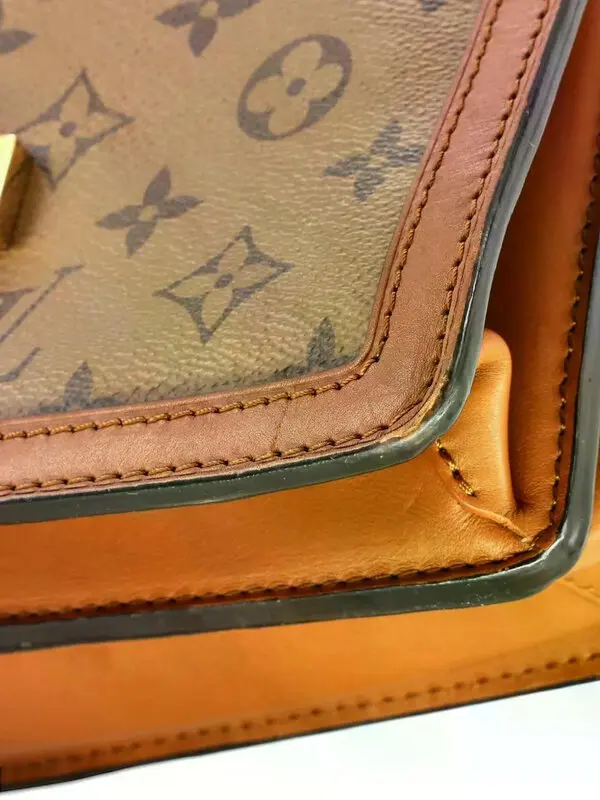 LOUIS VUITTON Dauphine Reverse Monogram Canvas Mm Shoulder Bag
