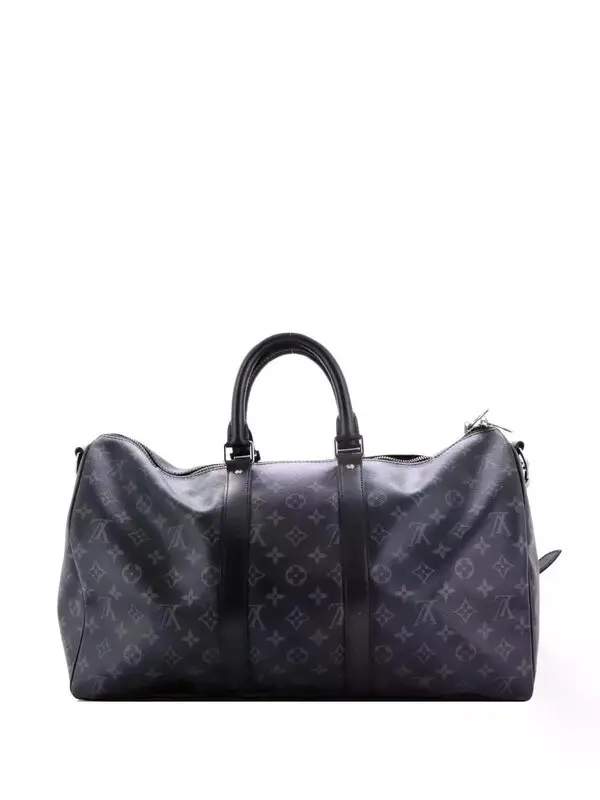 LOUIS VUITTON Keepall Bandouliere 45 Travel Bag Monogram Eclipse Canvas - Black