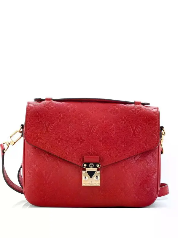LOUIS VUITTON Pochette Metis Monogram Empreinte Leather - Red