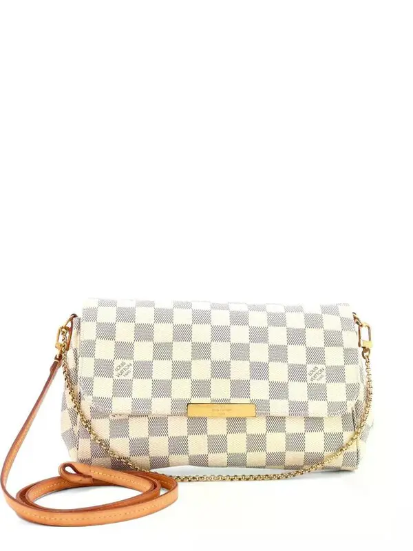 LOUIS VUITTON Favorite Handbag Damier Mm - White