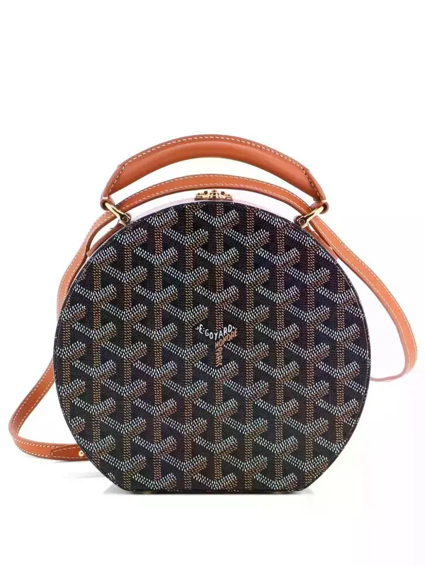 Goyard Alto Hatbox Coated Canvas Satchel - Brown
