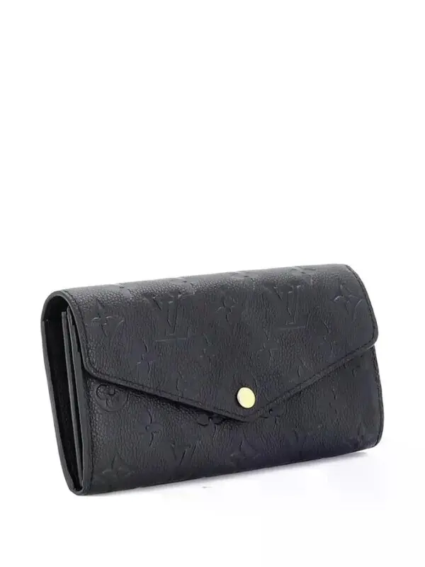 LOUIS VUITTON Sarah Wallet Nm Monogram Empreinte Leather Small Wallets - Black