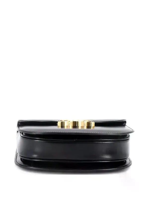 Celine Triomphe Besace Clea Chain Flap Bag - Black