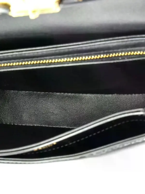 Celine Triomphe Besace Clea Chain Flap Bag - Black