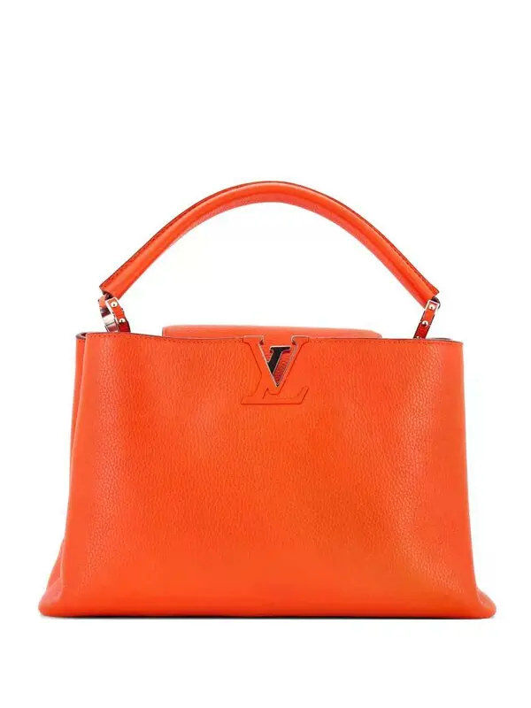 LOUIS VUITTON Capucines Gm Satchel Leather - Orange