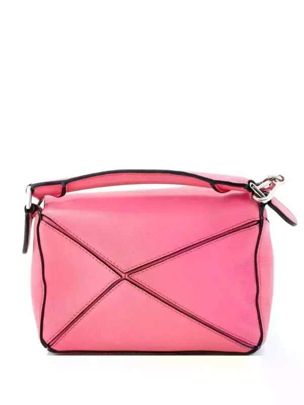 Loewe Puzzle Leather Mini Crossbody Bag - Pink