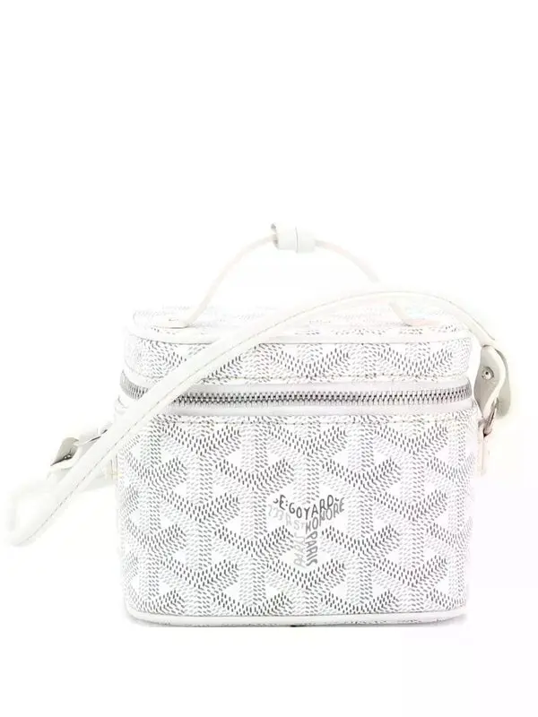 Goyard Muse Vanity Case Coated Canvas Mini Satchel - White