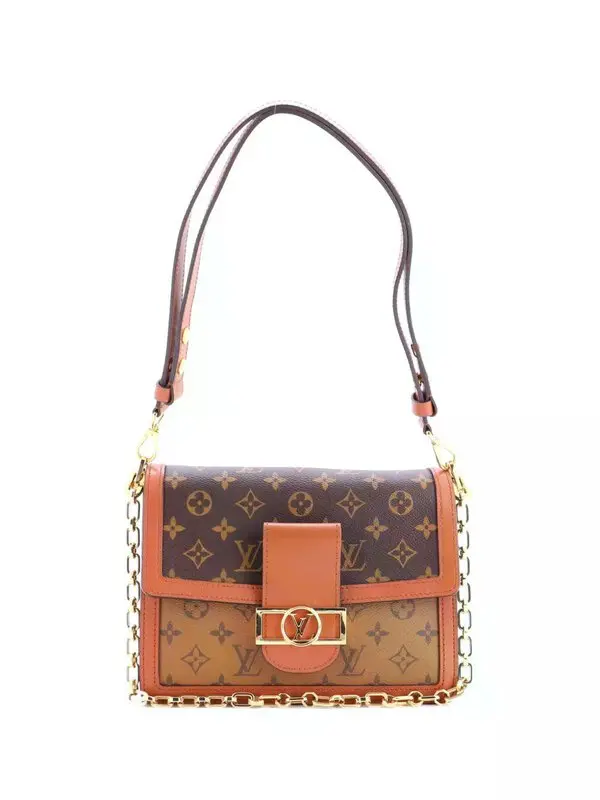 LOUIS VUITTON Dauphine Reverse Monogram Canvas Mm Shoulder Bag - Brown