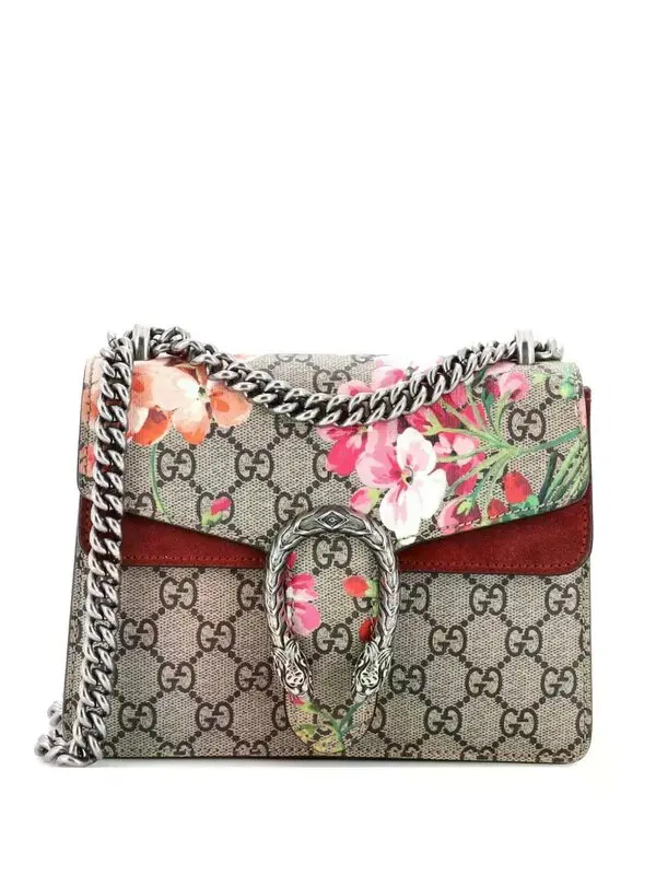 Gucci Dionysus Blooms Print Gg Coated Canvas Mini Shoulder Bag - Brown