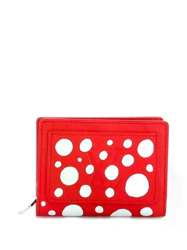 LOUIS VUITTON Clea Wallet Yayoi Kusama Infinity Dots Monogram Empreinte Giant Small Wallets - Red