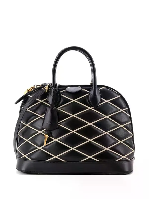 LOUIS VUITTON Alma Malletage Leather Pm Tote Bag - Black