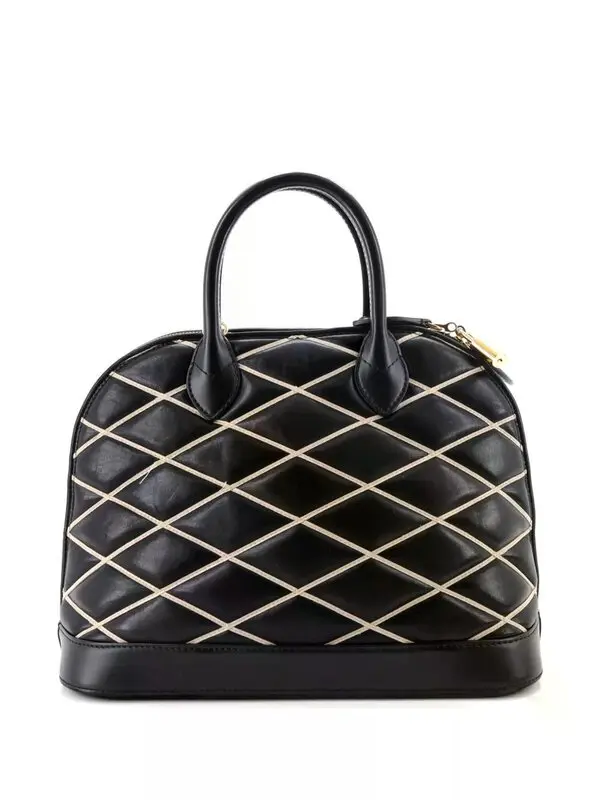 LOUIS VUITTON Alma Malletage Leather Pm Tote Bag - Black