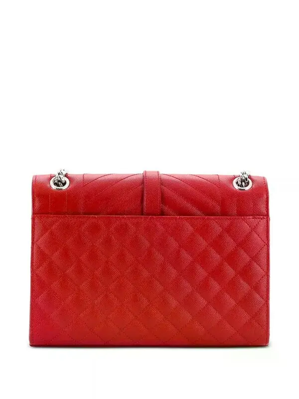 Saint Laurent Monogram Envelope Satchel Medium - Red