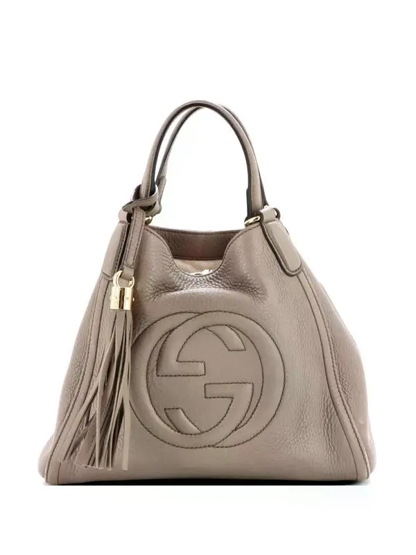 Gucci Soho Convertible Leather Small Shoulder Bag - Grey