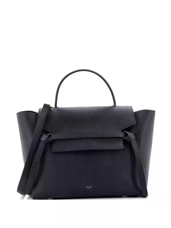 Celine Belt Bag Textured Leather Micro Satchel - Black