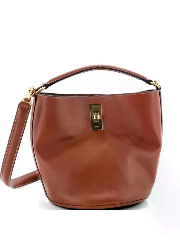 Celine 16 Leather Teen Bucket Bag - Brown