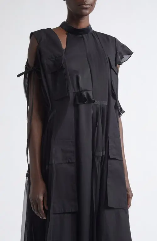 Sacai Mixed Media Maxi Dress