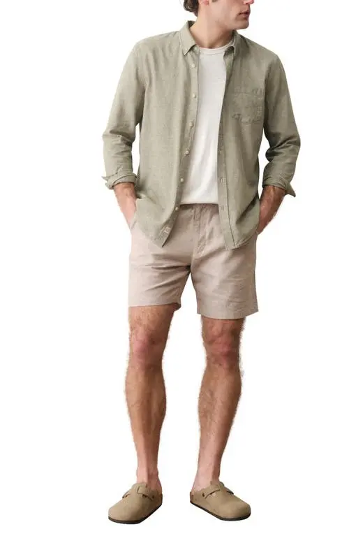 Marine Layer Better-than-linen Hemp Blend Button-down Shirt - Olive