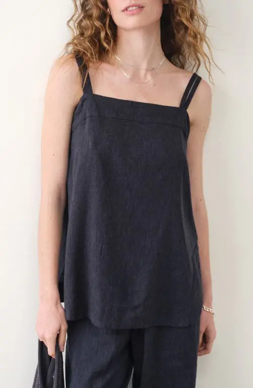 Marine Layer Mara Hemp Blend Tank - India Ink