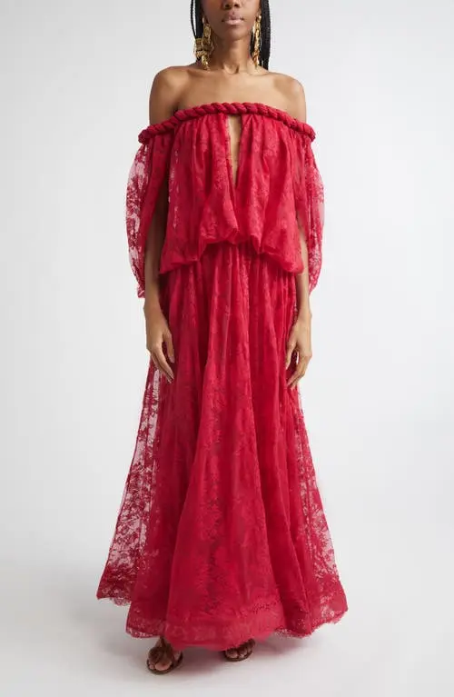 Zimmermann Luna Twist Lace Gown